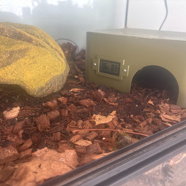 Reptile Humid Hide With Thermometer/hygrometer - Etsy