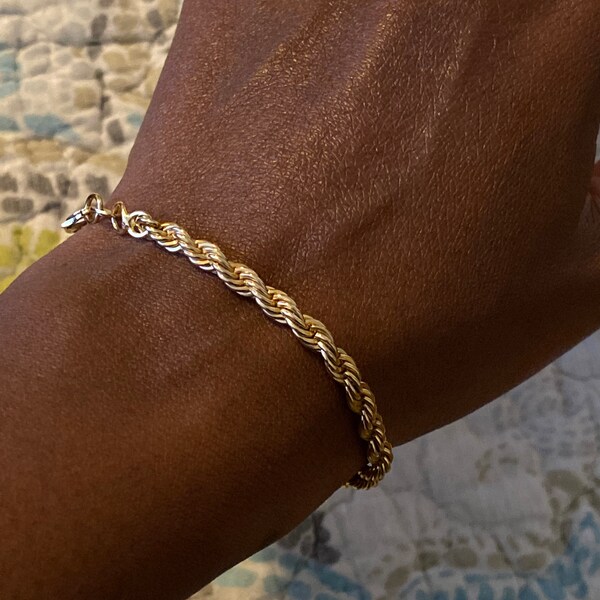 Gold Rope Bracelet | Skinny Rope Bracelets | 3mm Gold Rope Bracelet ...