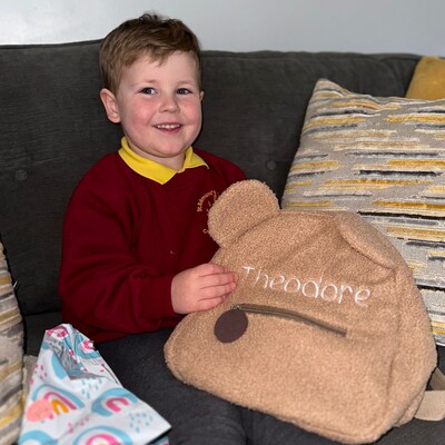 Teddy Bear Backpack Toddler Backpack, Custom Name Backpack Embroidered ...