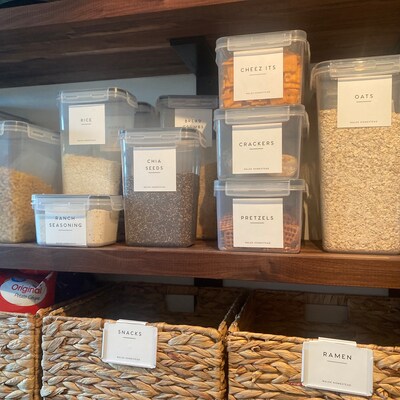 Minimalist Pantry Labels for Kitchen Organization Water-resistant ...