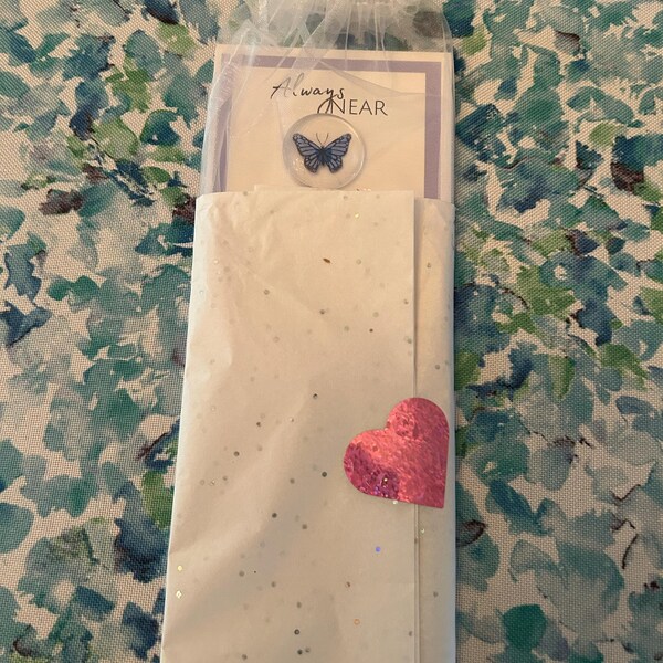 Butterfly Always Near Glass Gem - Pocket Token, Angelversary ...
