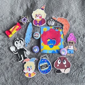 Worm on a String Sticker Set // Cute Fuzzy Worm on a String - Etsy