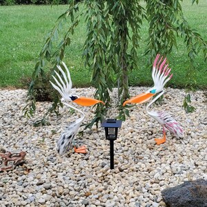 Freckled Fred the Feathered PVC Pelican With Feet Spikes Yard Bird Art ...