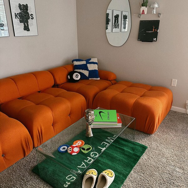 Fluffy Keyboard/wrist Rest Desk Rug Handmade Tufted Decor Personalised ...