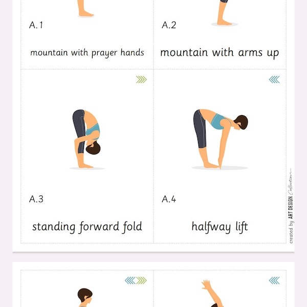 KIDS YOGA • 16 Montessori Cards • Flash Cards Nomenclature Flashcards ...