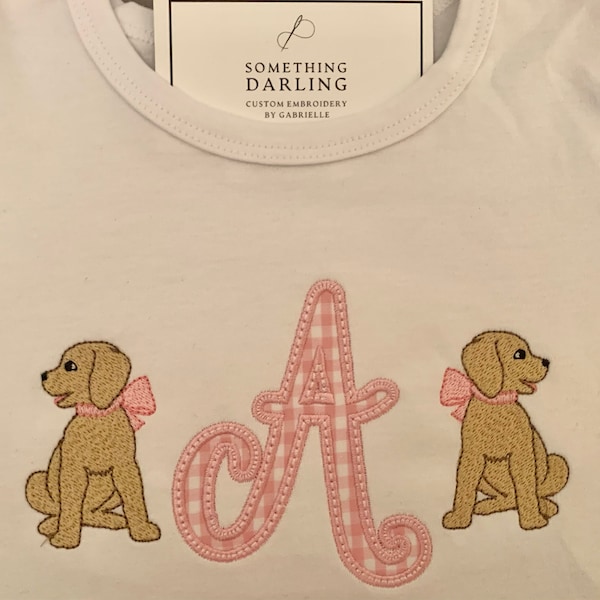 Stylish Script Applique Alphabet Letters A-Z Machine Embroidery 5 Sizes ...