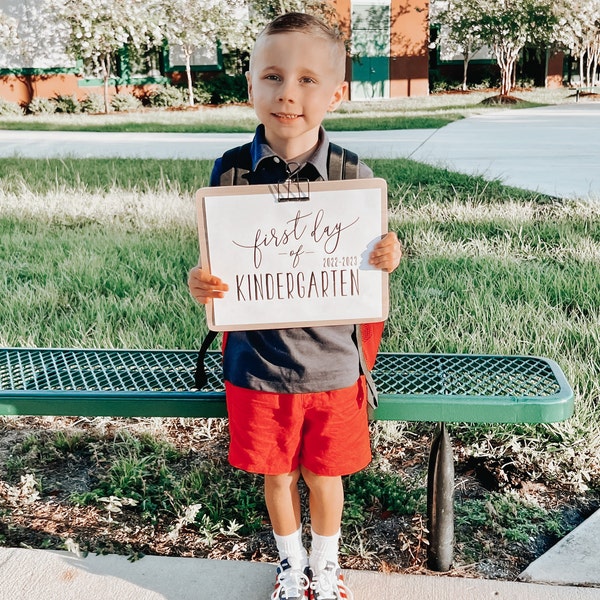 First Day of Kindergarten Sign, First Day of School, Printable, Back to ...