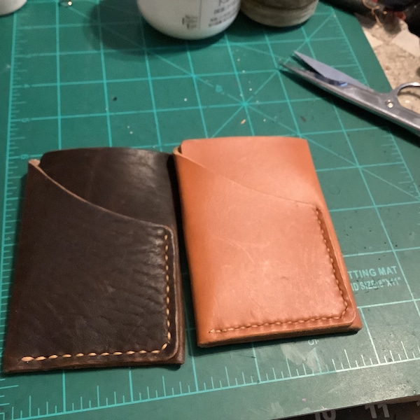 Minimalist Leather Card Holder Pattern/slim Wallet - Etsy
