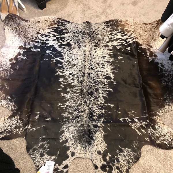 Amazing Tricolor Cowhide Rug Tricolor Cow Skin Rug Cow Hide Rug 5 X 4 ...