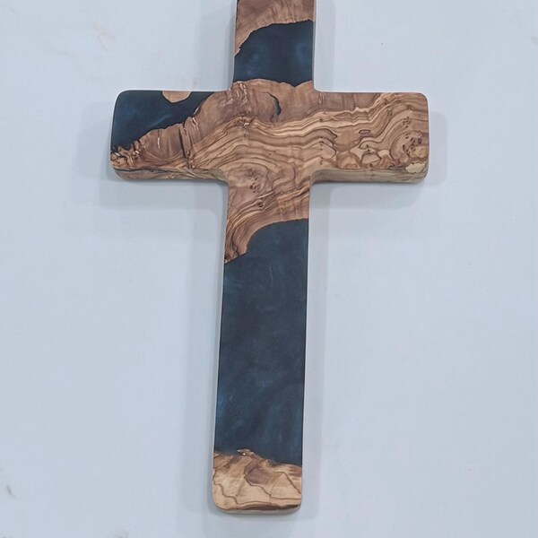 Custom Made Resin&olive Wood Wall Cross,wooden Crucifix,epoxy and Olive ...