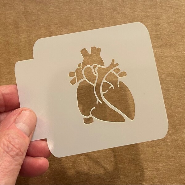 Anatomical Heart 100 Stencil - Etsy