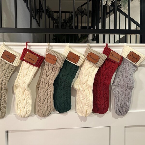 Engraved Holiday Stockings ,custom Christmas Knitted Stockings,2024 ...