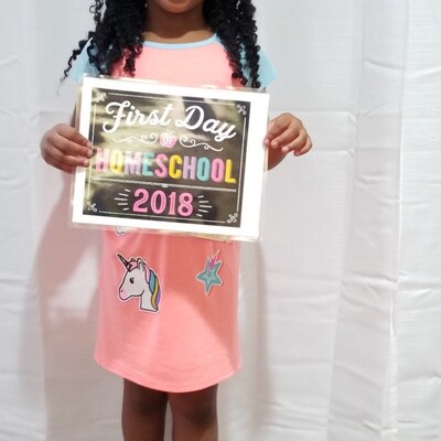 First Day of Homeschool Sign First Day of Homeschool First - Etsy