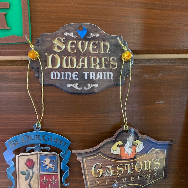 Disney Ride Sign Ornament – Walt Disney World Attraction Decor – Disney ...