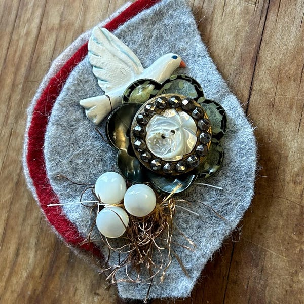 Large Vintage Vegetable Ivory Button With a Raised Center-tiny Ring of ...