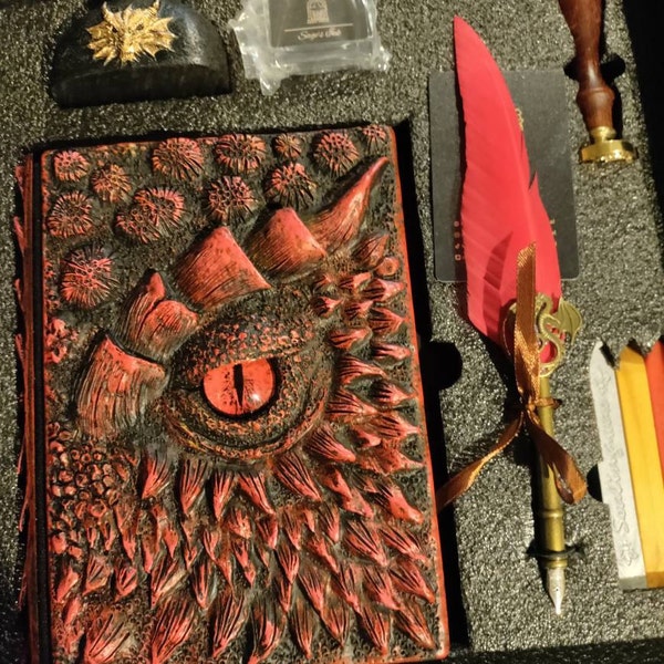 Eye of the Red Dragon Notebook Gift Set | Handmade Notebook for TTRPG ...