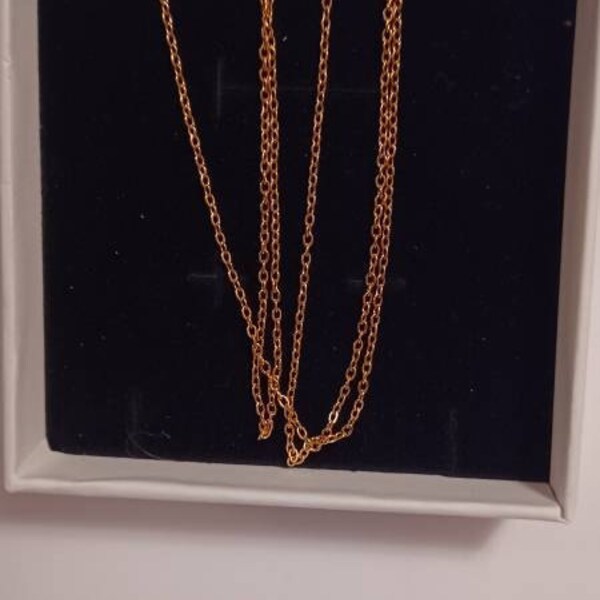 18K Gold Chain Necklace, Vine Chain, Twist Chain, Gift for Her, Figaro ...