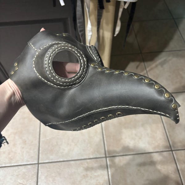 Steampunk Hand Stitched Genuine Leather Crow, Eagle or Owl Bird Eye ...