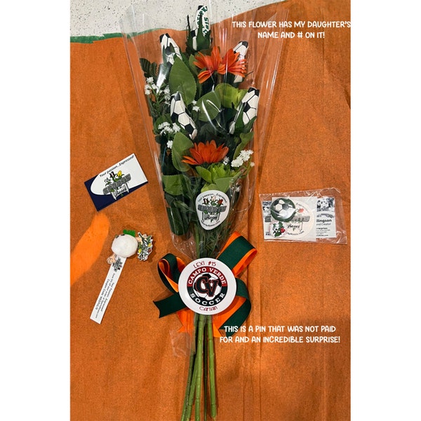 Personalized Soccer Rose | Soccer Valentines | Soccer Flower | Soccer ...