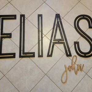 Stacked Custom Name Sign, Wood Name Sign, Nursery Sign, Nursery Letters ...