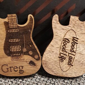Unique Personalized Guitar Picks With a Magnetic Pick Holder Box for ...