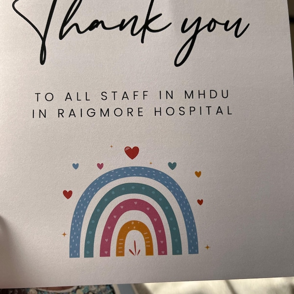 Thank You Placement Card | Thank You for Your Help During Placement ...