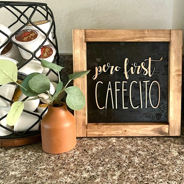Wooden Cafecito Signs | Cafecito | Coffee Lover | Coffee Bar | Coffee ...