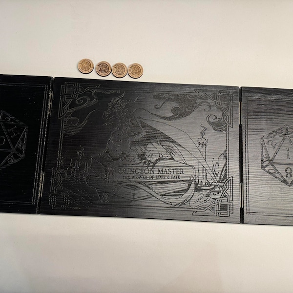 Dungeon Master Screen | Wooden RPG Screen Gift | Dungeon Master Gift ...