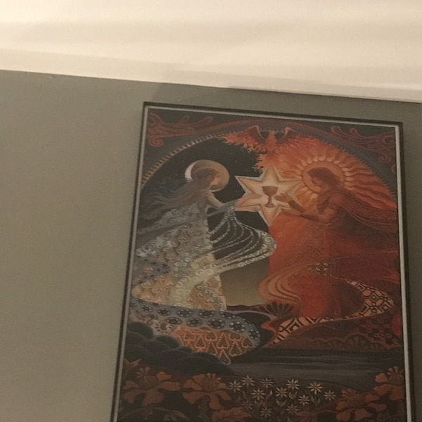 Alchemical Wedding 12x18 Art Print - Romantic Art Nouveau Lovers ...