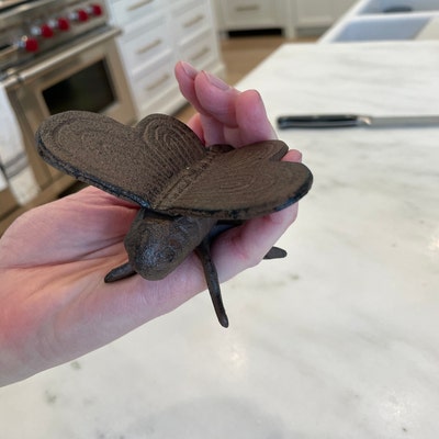 Brown Cast Iron Butterfly Insect Home Garden Yard Lawn Outdoors Patio ...