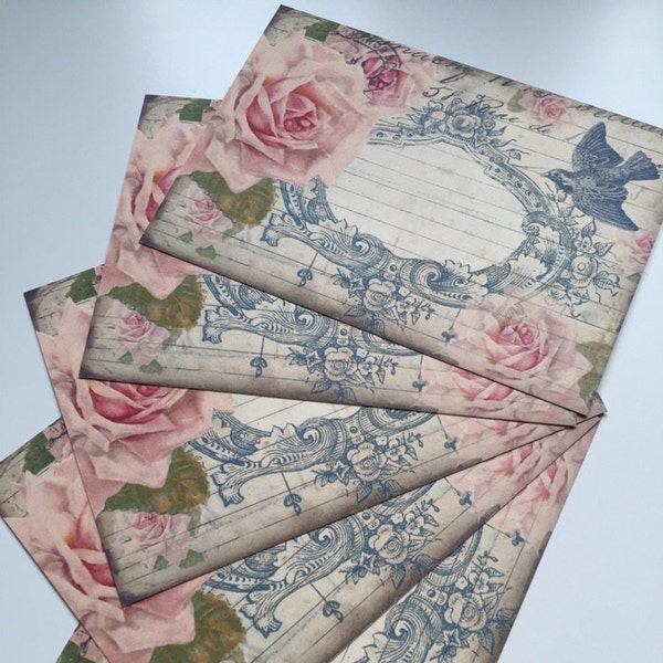 Vintage Style Postcard Table Numbers for Wedding and Party Birds Frame ...