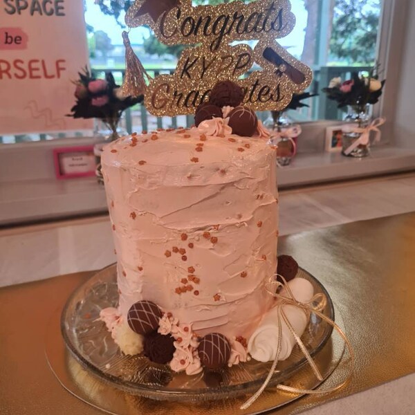 Pastel Rainbow Cake Topper, Double Cake Topper, Personalised Custom ...