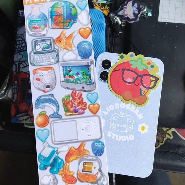 Frutiger Aero Matte Vinyl Sticker Sheet: Orange Warm Deco - Etsy