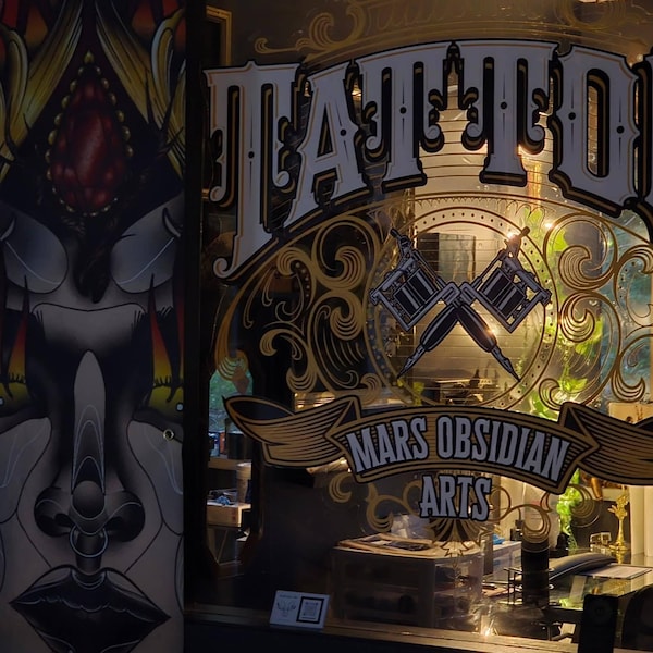 Tattoo Studio Storefront Decal, Tattoo Shop Custom Decal, Window ...