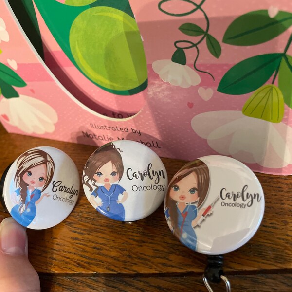 Labor & Delivery, Watercolor Floral Fetus, NICU Nurse Badge, Ob/gyn ...