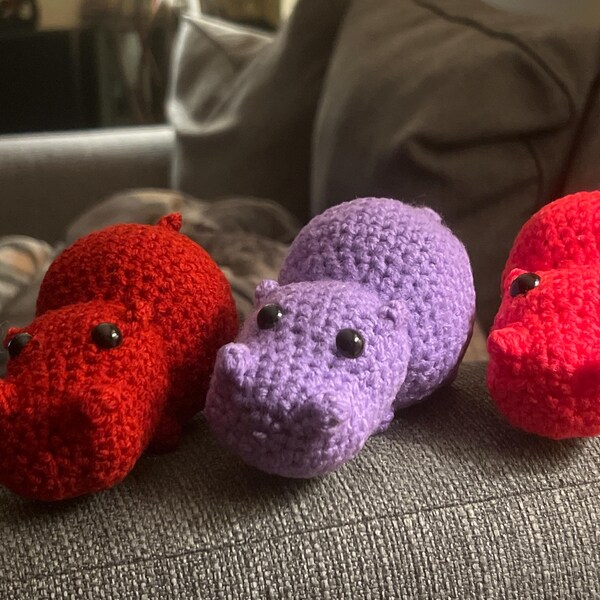 Happy the Hippo, NO-SEW Crochet Amigurumi PDF Pattern, Adorable Cute ...