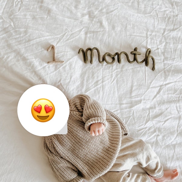 Baby Milestone Numbers Set (months, Numbers Only Not Including Days ...