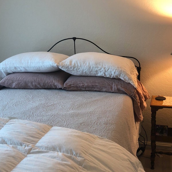 Linen Pillow Case | Ruffled Pillow Covers | Side Ruffle Shams ...