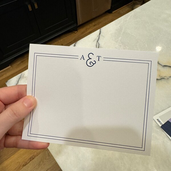 Personalized Monogrammed Stationary With Borders, Monogram Stationary ...