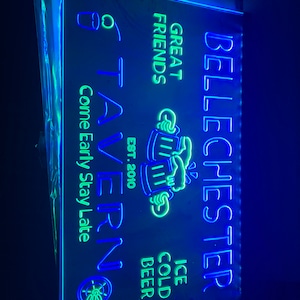 Personalized Your Name Custom Home Bar Neon Signs Beer | Etsy