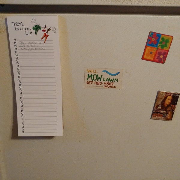 Magnetic Grocery List Notepad | Personalized Grocery Shopping List ...