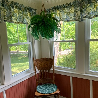 Hydrangea Blue Empress Valance - Etsy