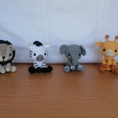 E-book Crochet Pattern Amigurumi Zoo Safari Animals Pack Bundle: Lion ...