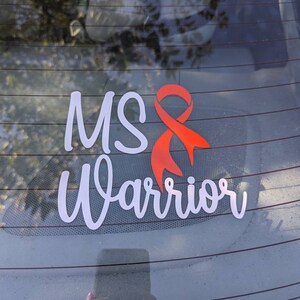 MS Warrior, M.S. Support, Vinyl Decal Sticker, Custom Name, Multiple ...