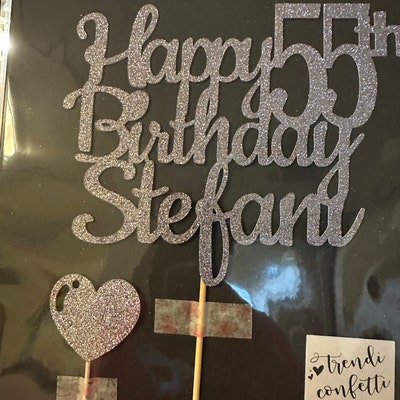 80 Years Loved Cake Topper 80th Birthday Cake Topper Happy - Etsy