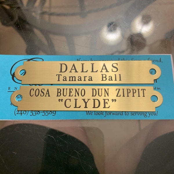 HALTER PLATE XLARGE .032" Solid Brass or .020" Nickel Silver Custom ...