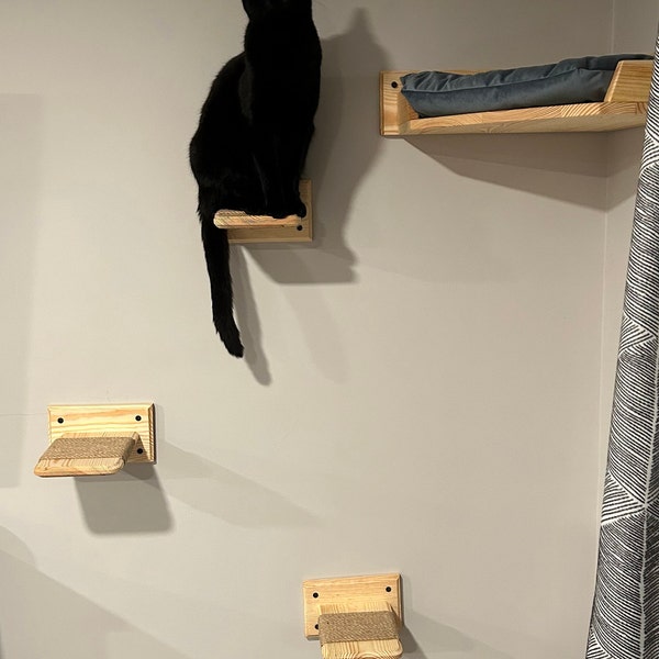 Cat Bed, Corner Cat Perch, Cat Wall Furniture, Cat Shelves, Cat Bed ...
