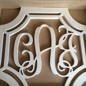 Monogram Door Hanger, Monogram Door Wreath, Wooden Monogram, Three ...