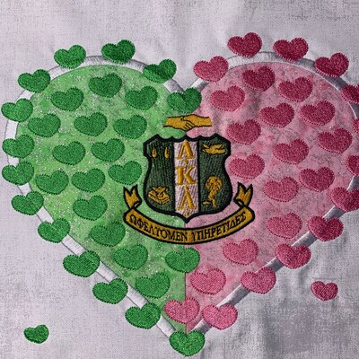 AKA Silver Soror Embroidery Applique Design File AKA 1908 Alpha Kappa ...