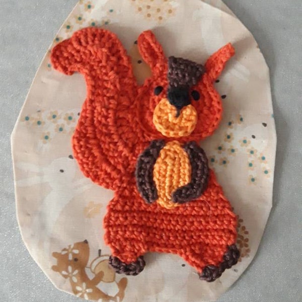 PATTERN- Squirrel Applique-crochet Pattern, Pdf - Etsy